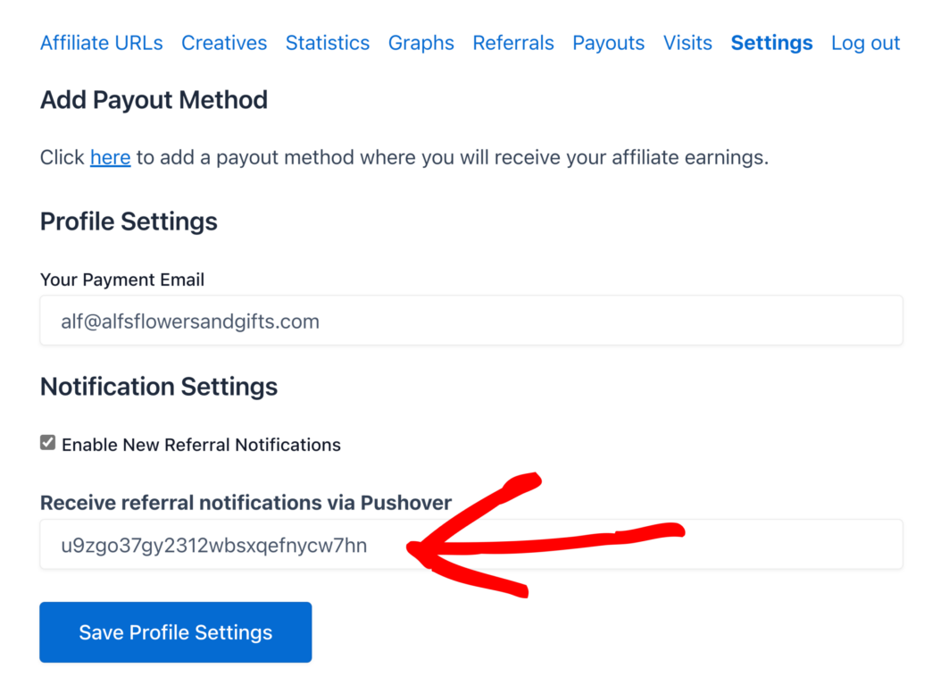 Pushover Notifications addon - AffiliateWP