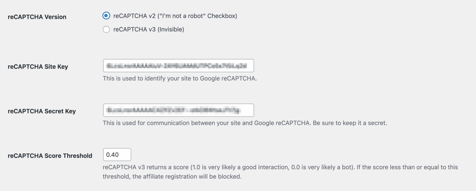 Setting Up Google reCAPTCHA - AffiliateWP