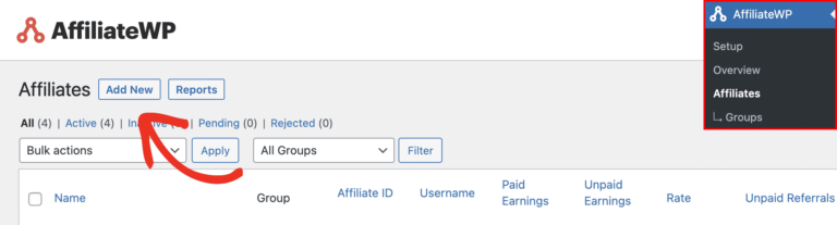 Adding New Affiliates - AffiliateWP