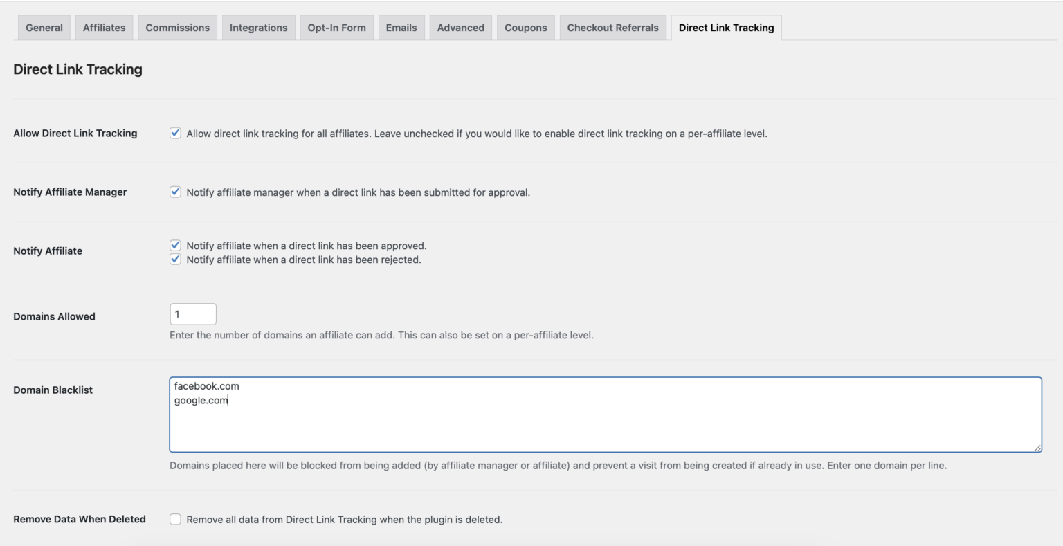 Direct Link Tracking Installation and Usage - AffiliateWP