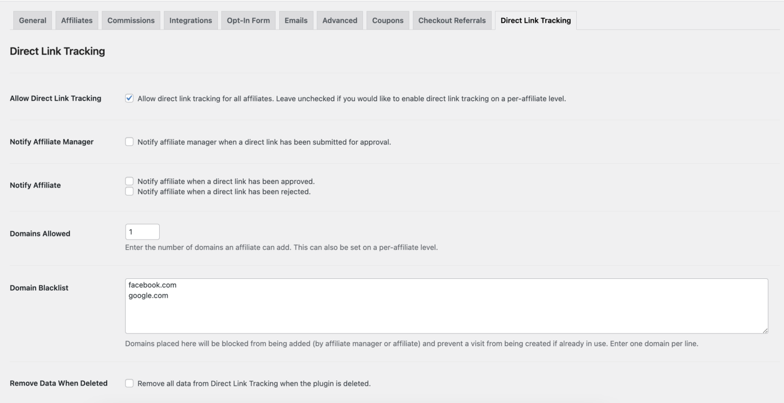 Direct Link Tracking Installation and Usage - AffiliateWP
