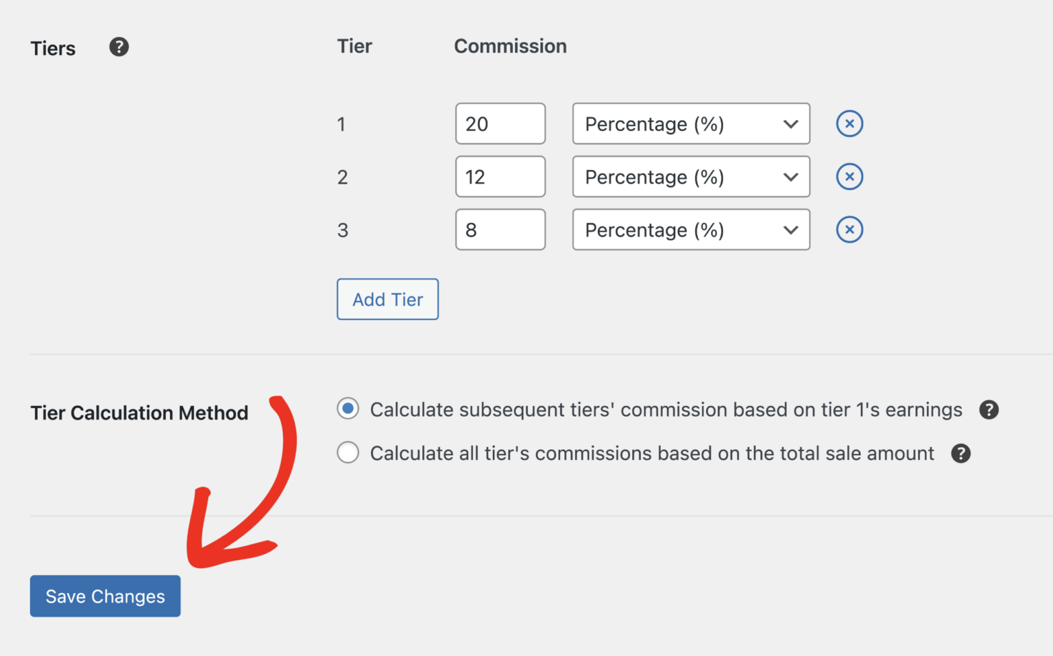 Multi-Tier Commissions addon - AffiliateWP