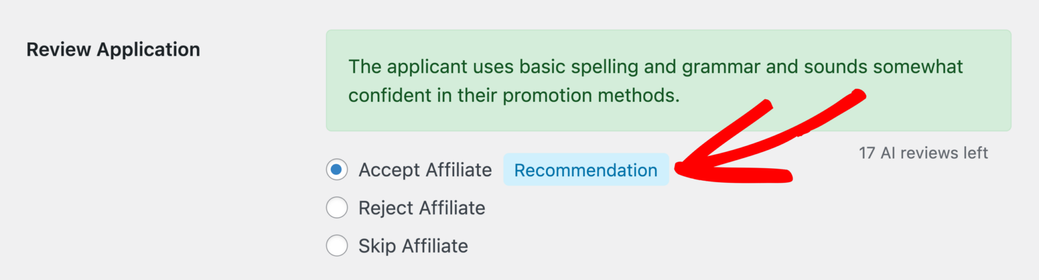 Reviewing Affiliate Applications - AffiliateWP